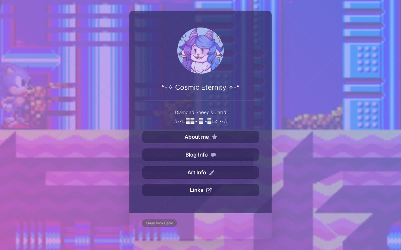 DiamondSheep's Carrd